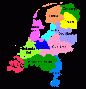 mapa da Holanda 6 - Morar e viajar